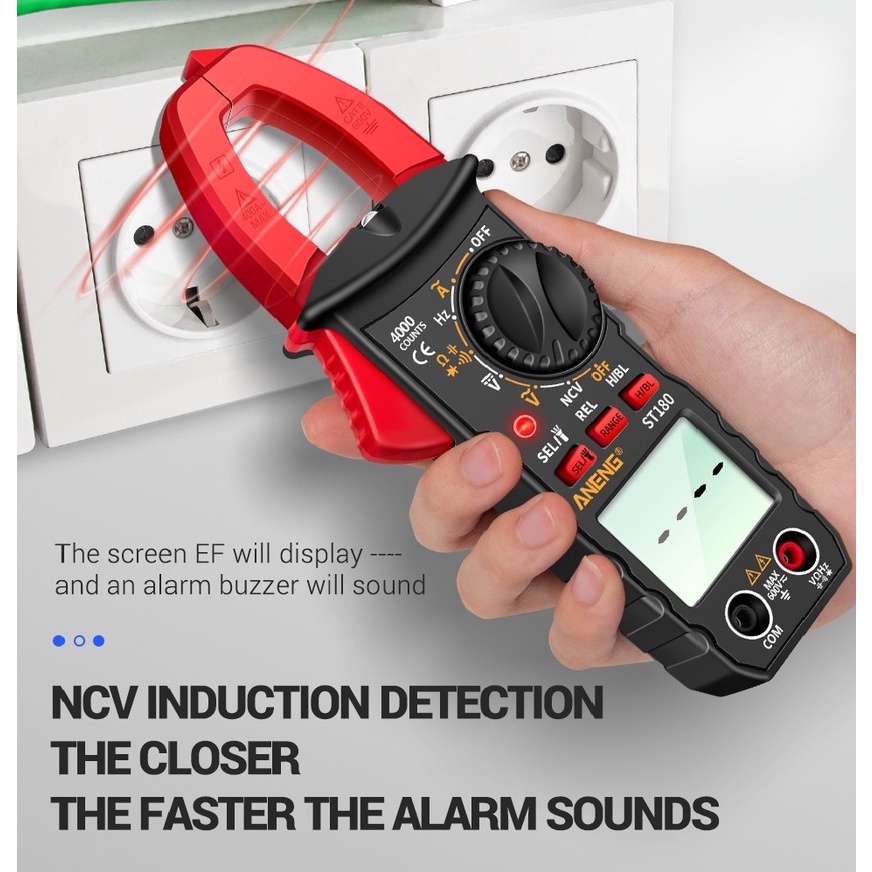 4000 Counts AC Current Multimeter DC/AC Voltage Ammeter Voltages Tester ...