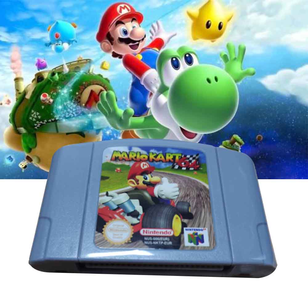 For Nintendo N64 Mario Kart 64 Video Game Cartridge Console Card Game ...