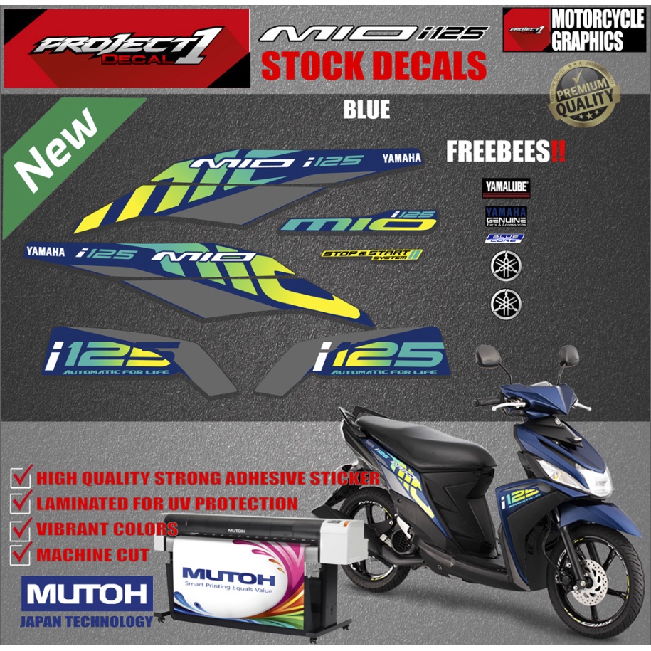 YAMAHA MIO I 125 STOCK DECALS LAMINATED STICKER | Shopee Philippines
