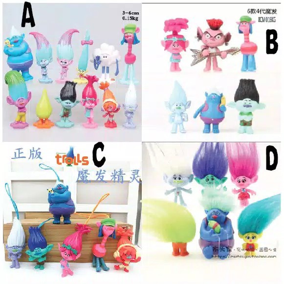 Trolls figurine doll contains 12 pcs Trolls troll display doll | Shopee ...