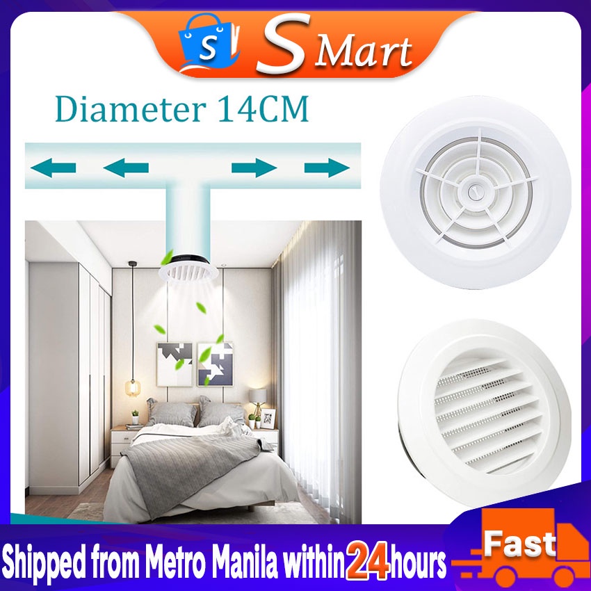 Wall Air Vent Extract Valve Grille Round Diffuser Ducting Ventilation ...