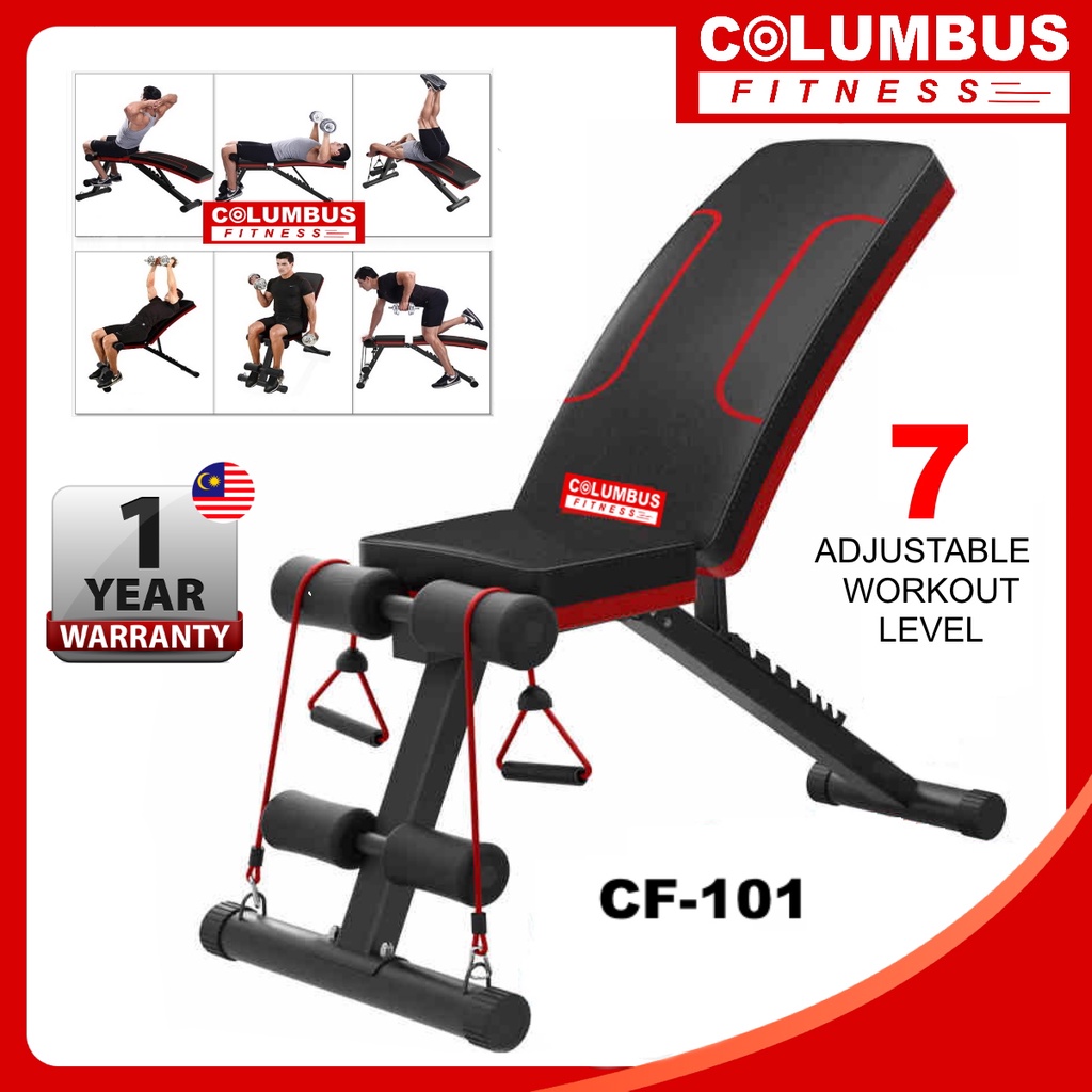 Columbus Fitness Sit Up Dumbbell Weight Lifting 6 Pack workout Bench ...