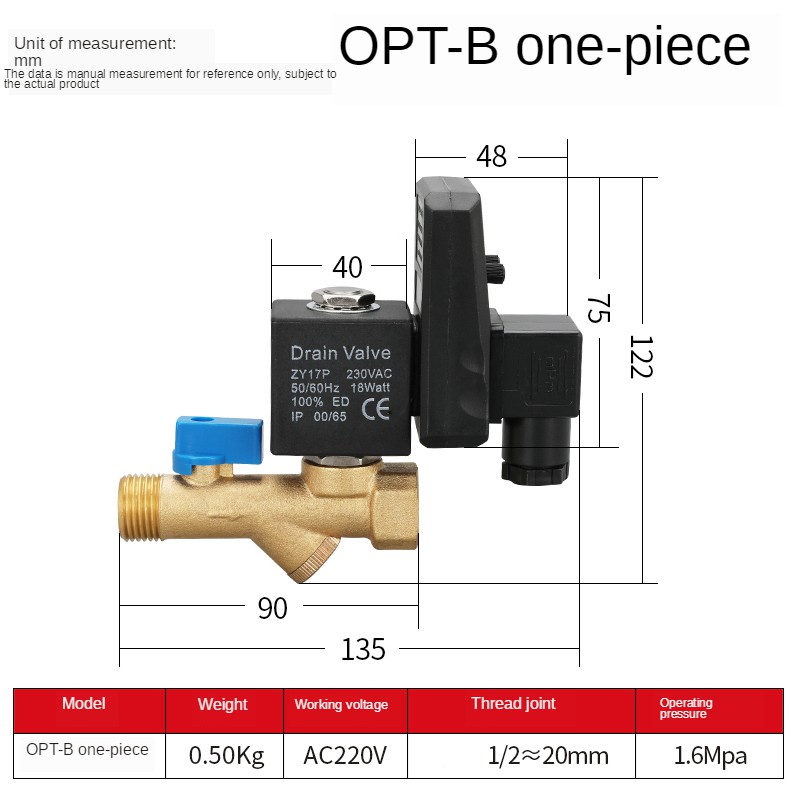 ZR For Electronic drain valve automatic switch opt-a split opt-b ...