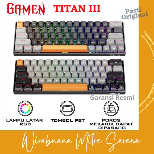 Titan III Gaming Keyboard RGB Gaming Mechanical Keyboard | Shopee ...