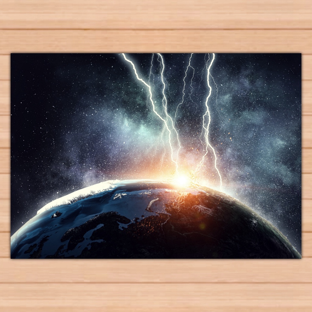 Thunder Lightning Wall Decor Film Laminated A4 size | Shopee Philippines