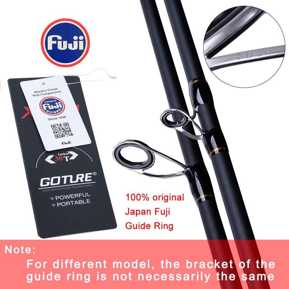 GOTURE XCEED Fuji Guide Ring Fishing Rod Portable Travel Rod With Hard ...