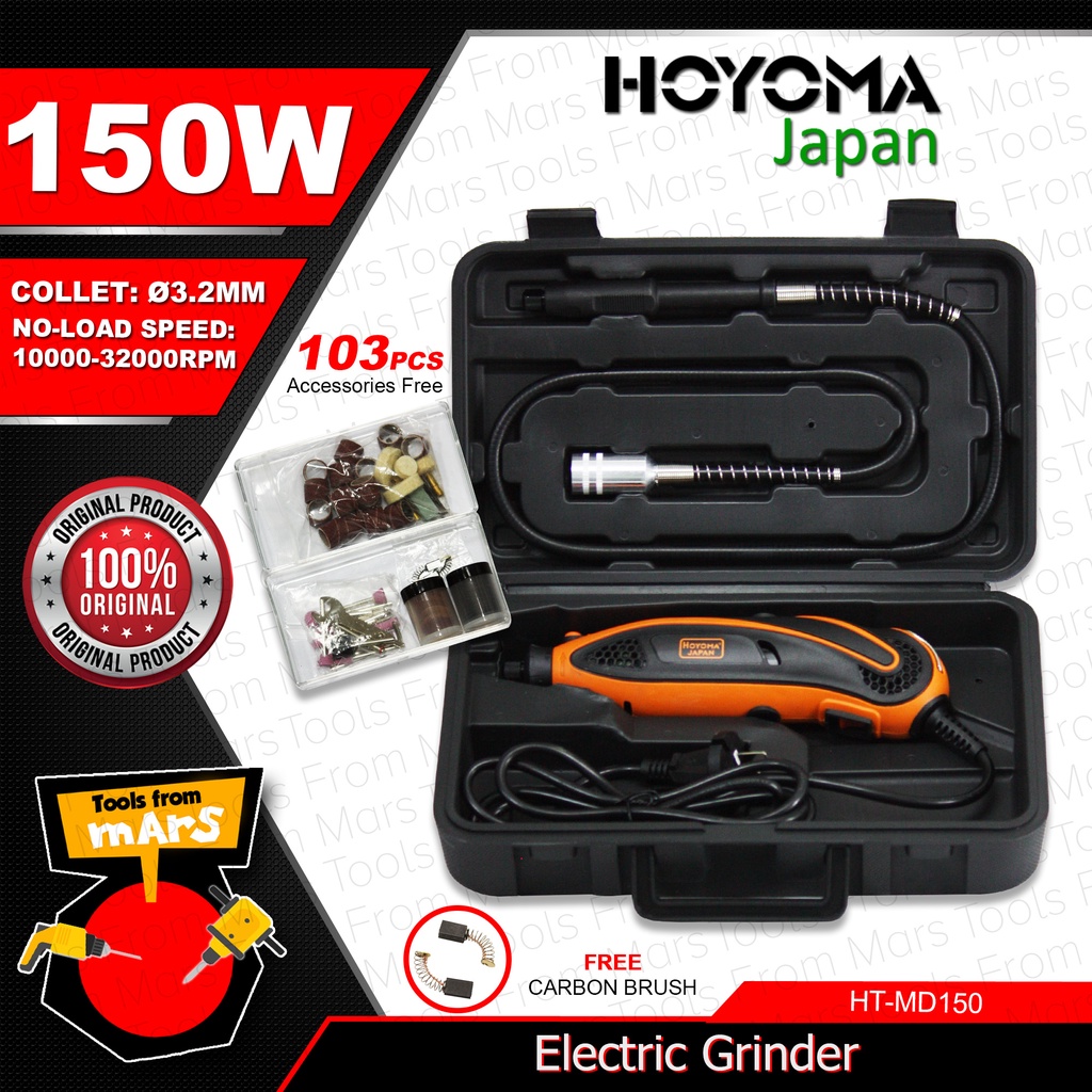 HOYOMA JAPAN 103 PCS Electric Rotary Mini Grinder Tools Variables 150W ...