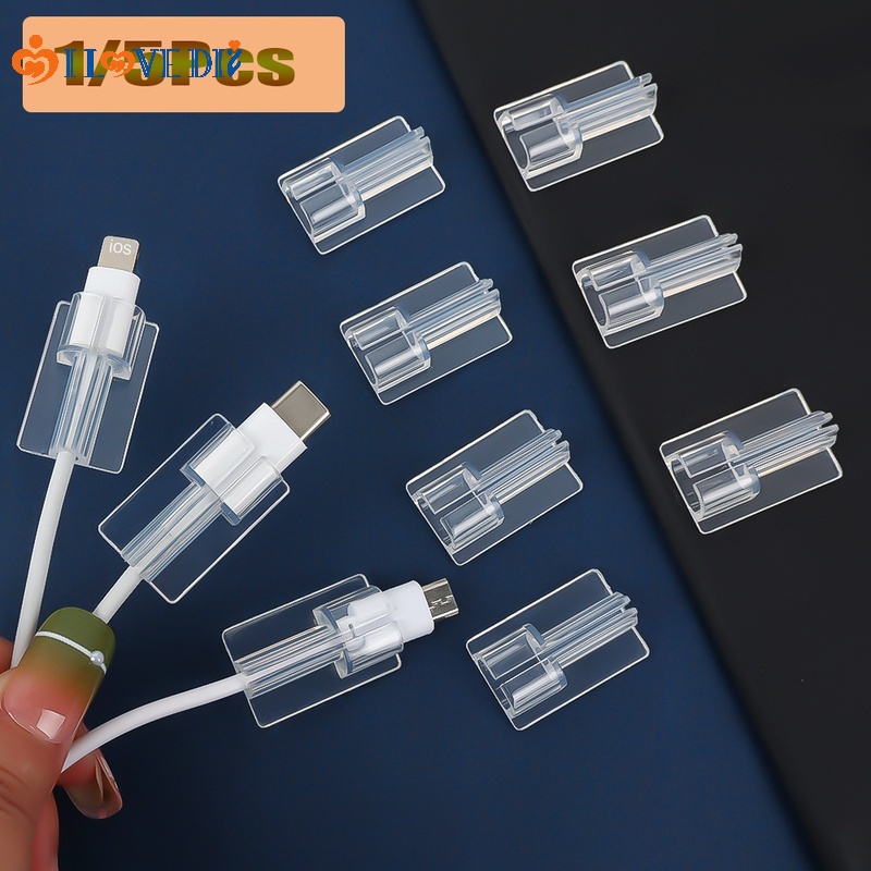 1/5Pieces Charging Data Cable Transparent Safety Clip for Mobile Phone ...
