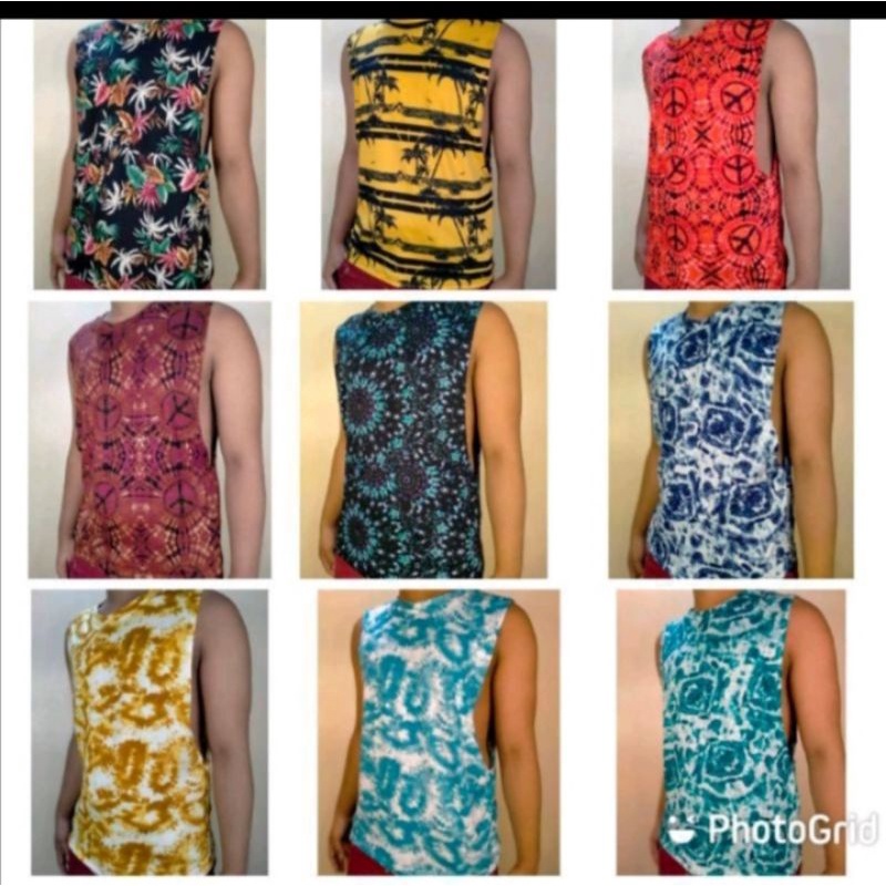 Cotton Tiedye Muscle Sando For Adult Men (Sumer Sando/Gym Sando ...