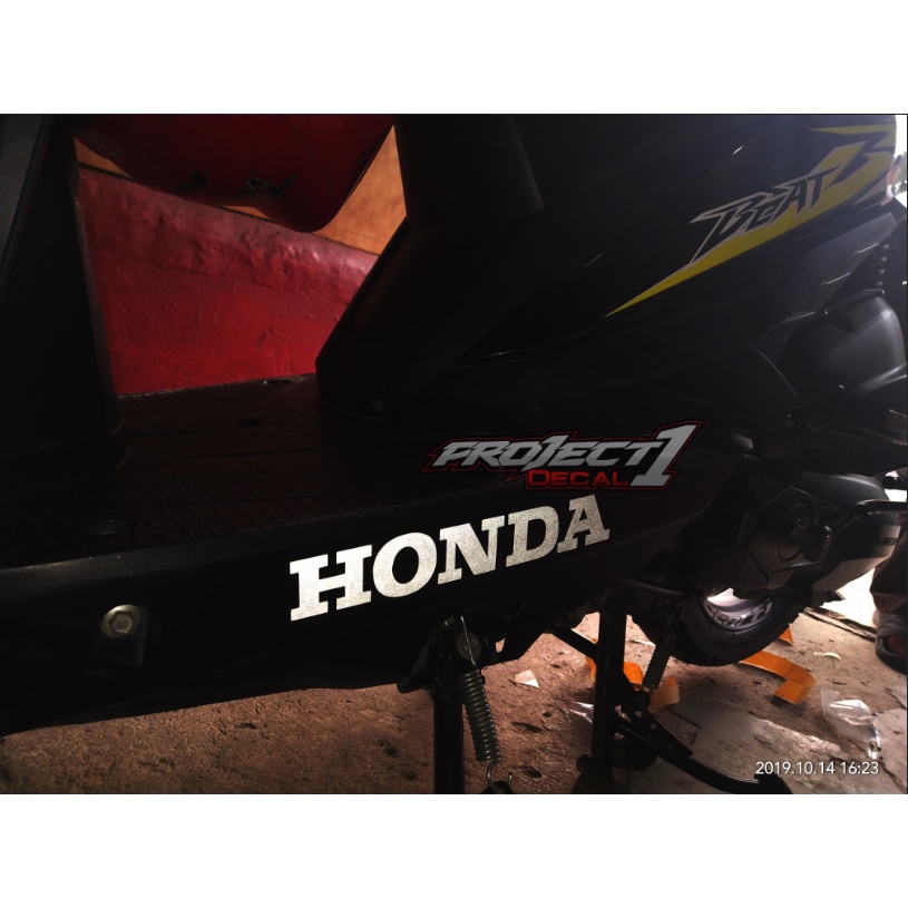 HONDA CLICK OR HONDA BEAT SIDE SKIRT REFLECTORIZE STICKER (HONDA NAME ...