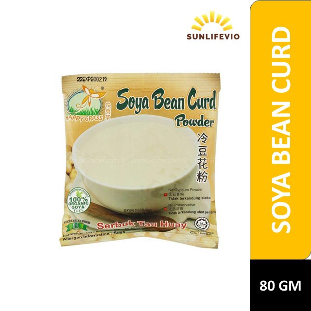 SOYA BEAN CURD POWDER SERBUK TAU HUAY TAU FOO FAH POWDER 80GM 快乐草 冷豆花粉 ...