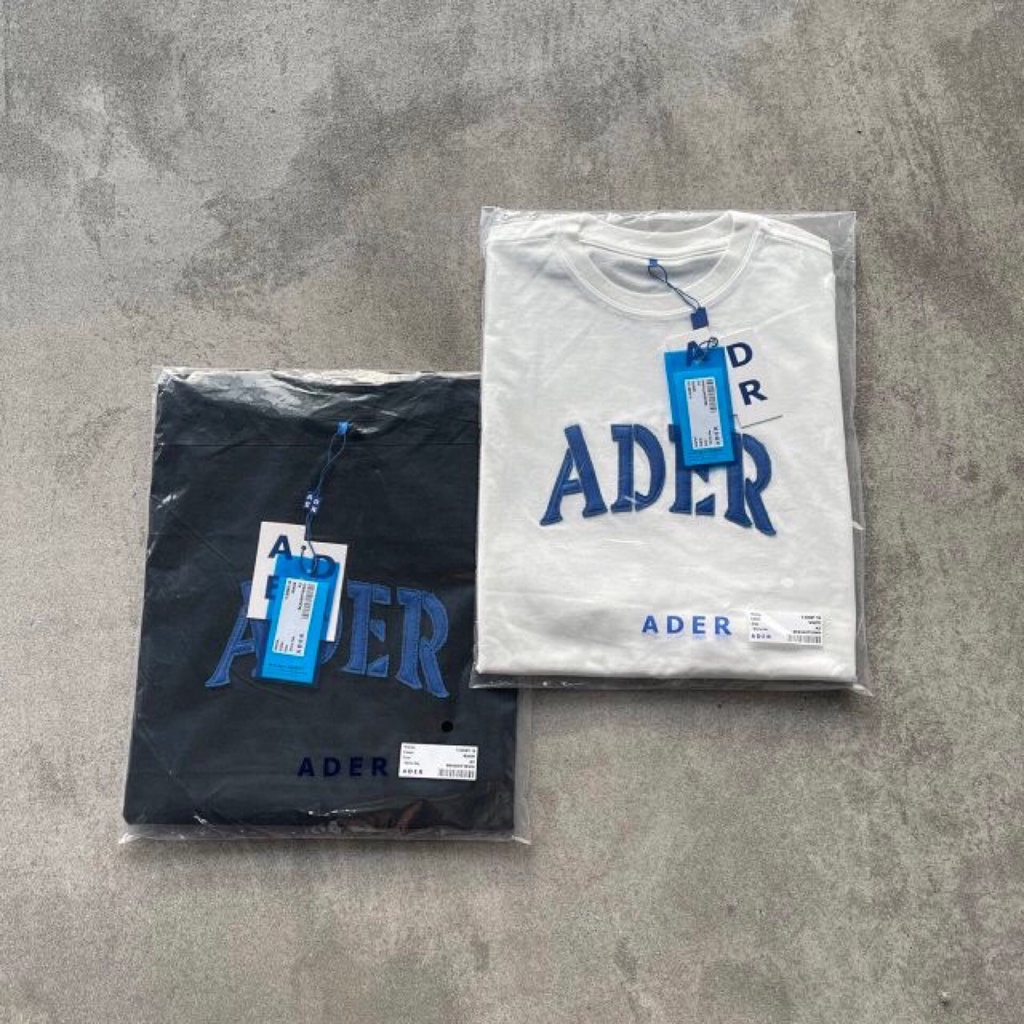 ADER error Distressed PatchAEDenim Classic Embroidered Letter Short ...