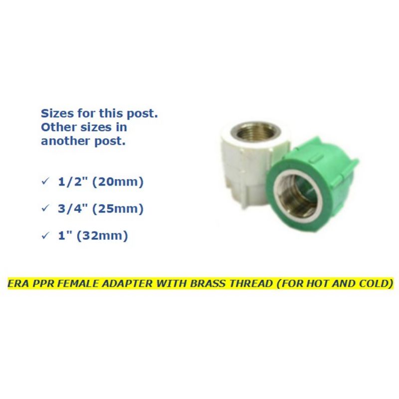 PPR Female Adaptor with Brass Thread | Shopee Philippines
