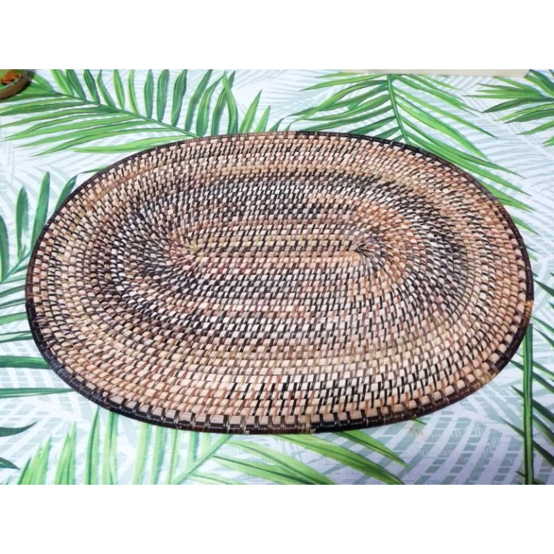 Oval Rattan Placemat Native Natural | Shopee Philippines