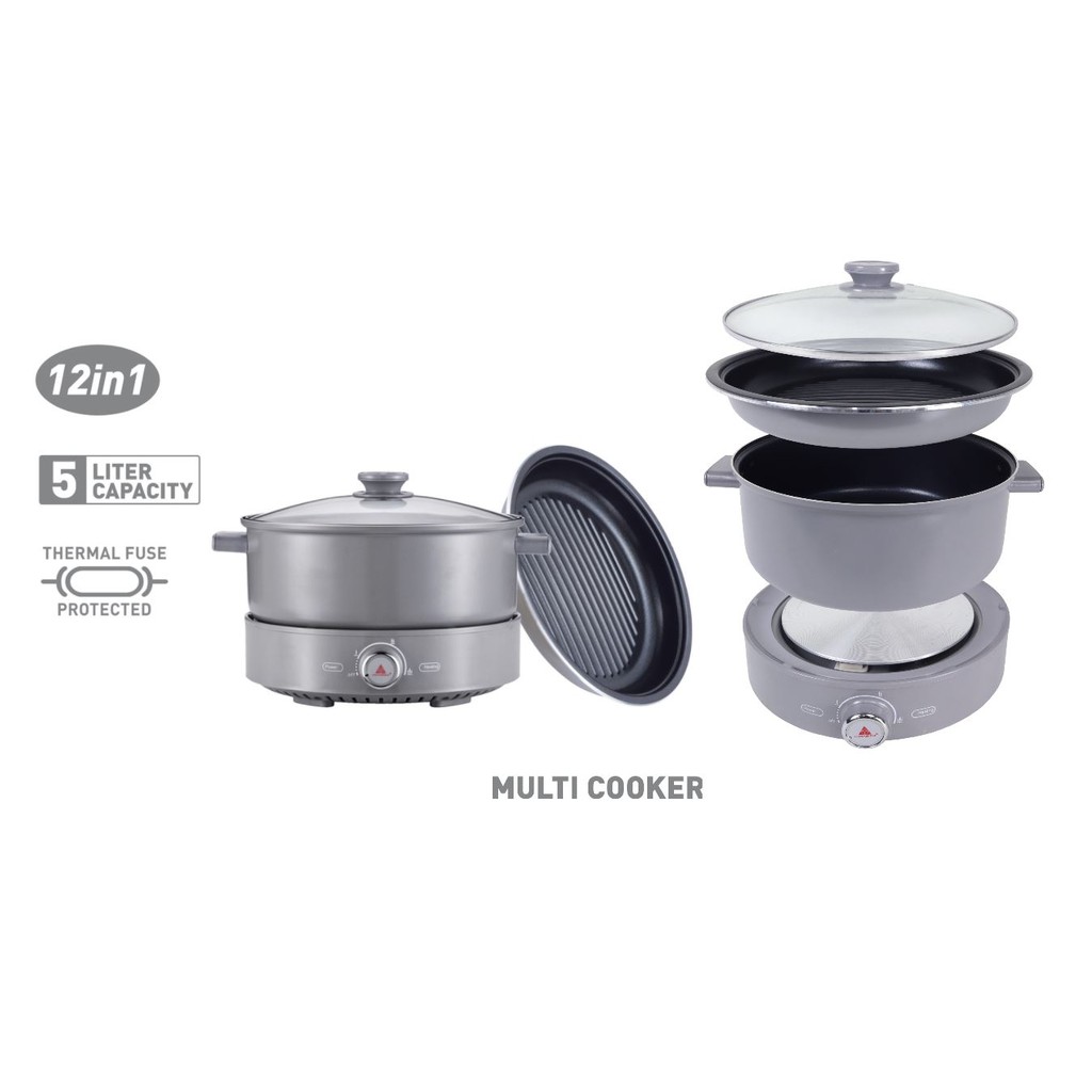 Hanabishi Multi Cooker Griller HMCGRILL50 12 in 1 function Non-stick ...