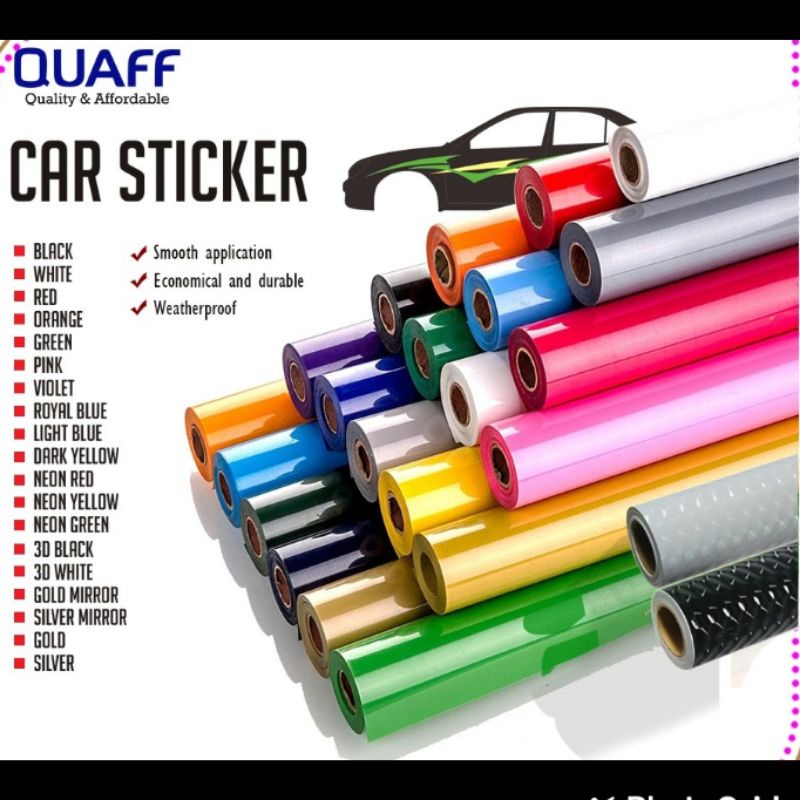 QUAFF CAR STICKER FOR CARS,MOTORCYCLE OUTDOOR LABEL & STICKER | Shopee ...