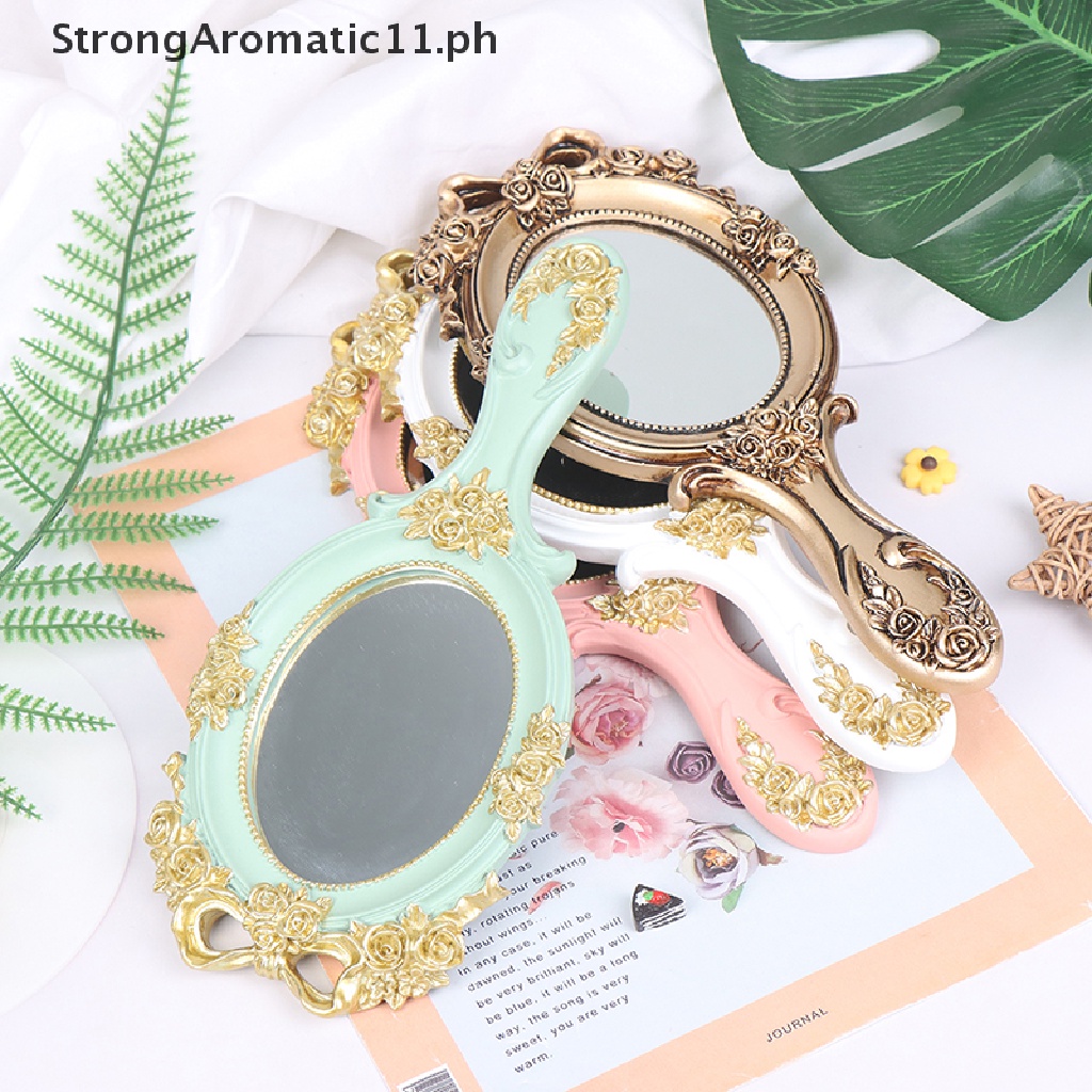 StrongAromatic Rectangle Hand Hold Cosmetic Makeup Vanity Mirror ...