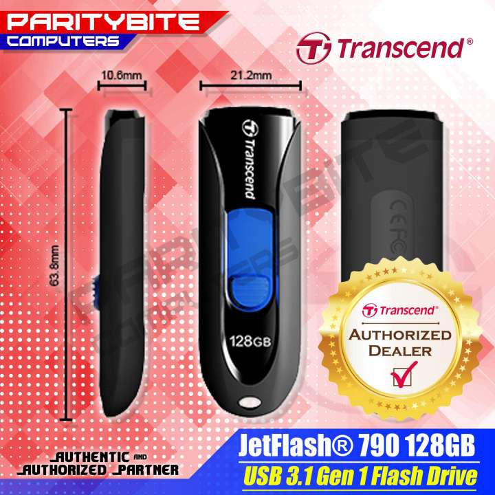 Transcend USB 3.1 Gen 1 JF790 128GB Flash Drive (Original) | Shopee ...