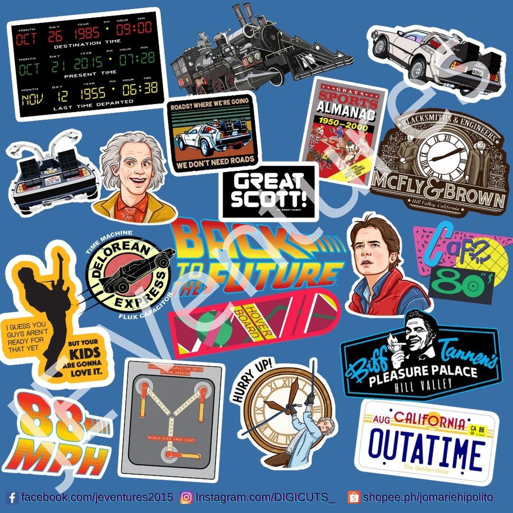 20 pcs BACK TO THE FUTURE Vinyl Sticker Set | Shopee Philippines