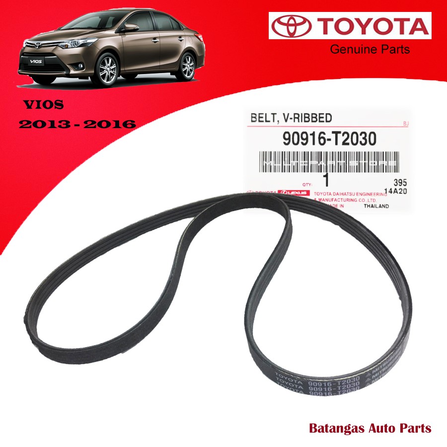 GENUINE TALTERNATOR DRIVE BELT TOYOTA VIOS 1.3 2013-2016 SINGLE VVTI ...