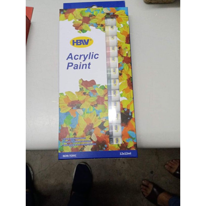 HBW 12 Color Acrylic Paints | Shopee Philippines
