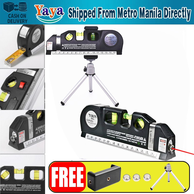 【Fast Delivery】Multifunctional Laser Leveler with Tape Ruler | Shopee ...