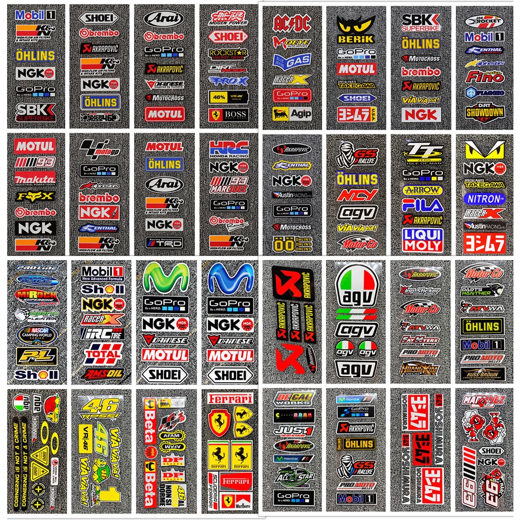 1 set reflective motorcycle side strip bike helmet sticker car styling ...