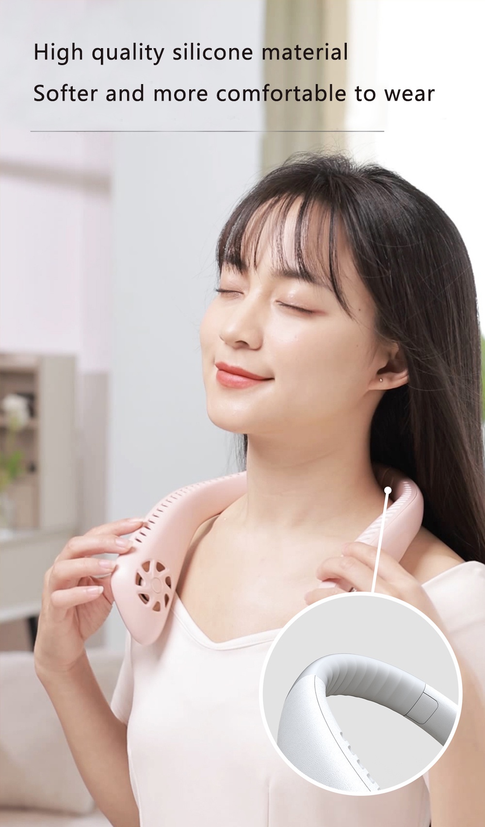 [Arrived 2~ 3 days ] Neck Fan Portable, 6000mah Battery Usb ...