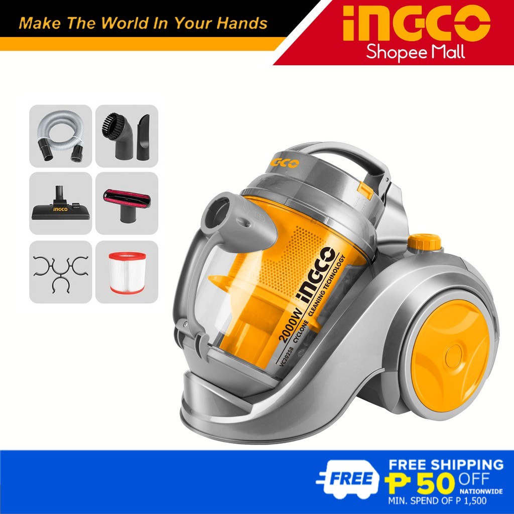 [Sale!] Ingco VC20258 2000W Vacuum Cleaner Multiple Cyclone Cleaning ...