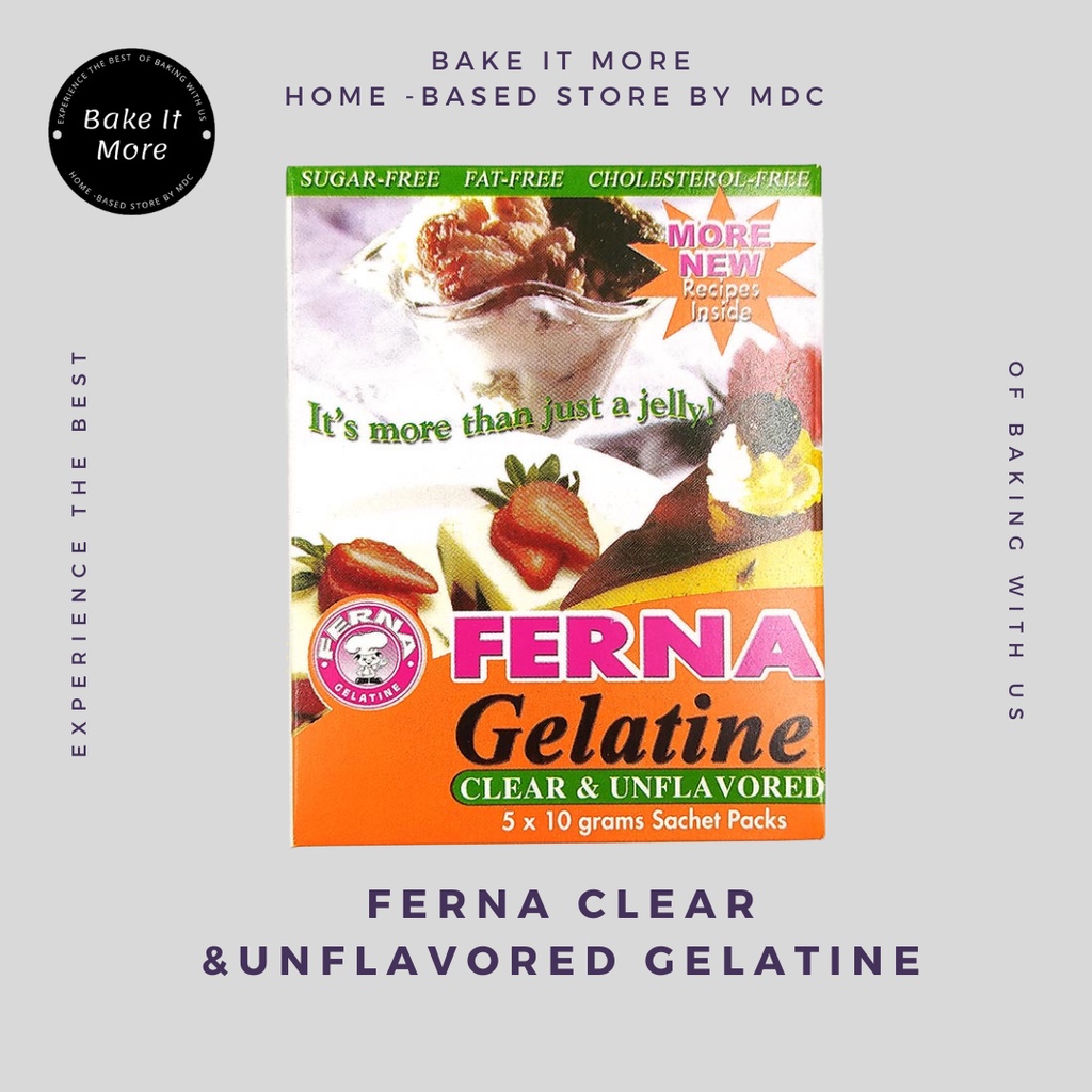 Ferna Clear & Unflavored Gelatine 10G X 5 Sachet Expiration 2026 ...