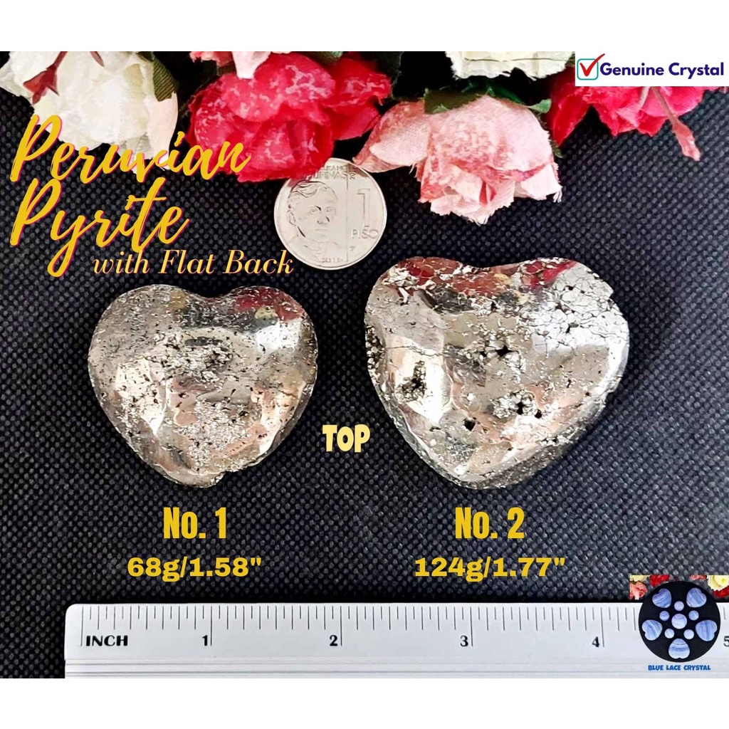 Peruvian Pyrite Heart (with Flat Back) | Shopee Philippines