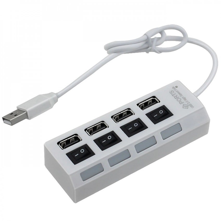 4-Port USB 2 480mbps Multi Hub (White) | Shopee Philippines