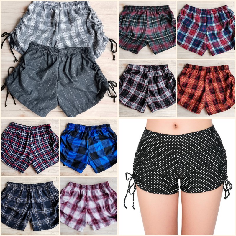 Trendy PRANELA SIDE STRING SHORTS FOR WOMEN (checkered) Assorted Only ...
