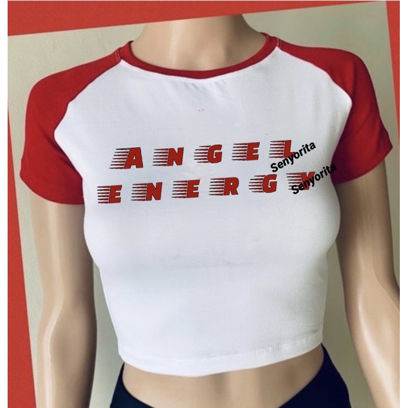 Aesthetic Red White Two Tone Crop Top Tees Fits Small To Medium