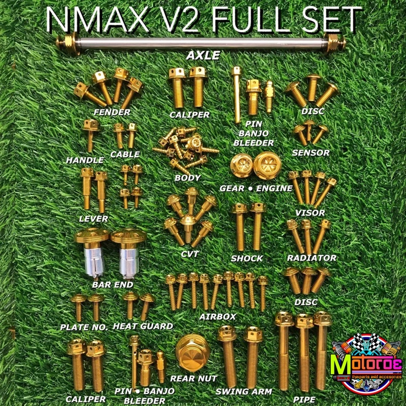 NMAX V2 FULL SET BOLTS | Shopee Philippines
