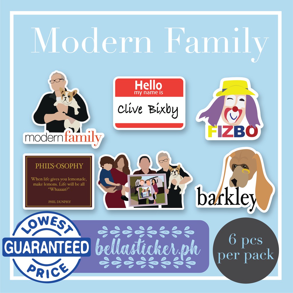 *WATERPROOF LAMINATED* MODERN FAMILY STICKER PACK | Shopee Philippines