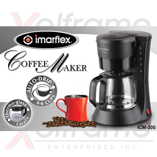 Imarflex Coffee Maker ICM-300 4-6 Cups Black | Shopee Philippines