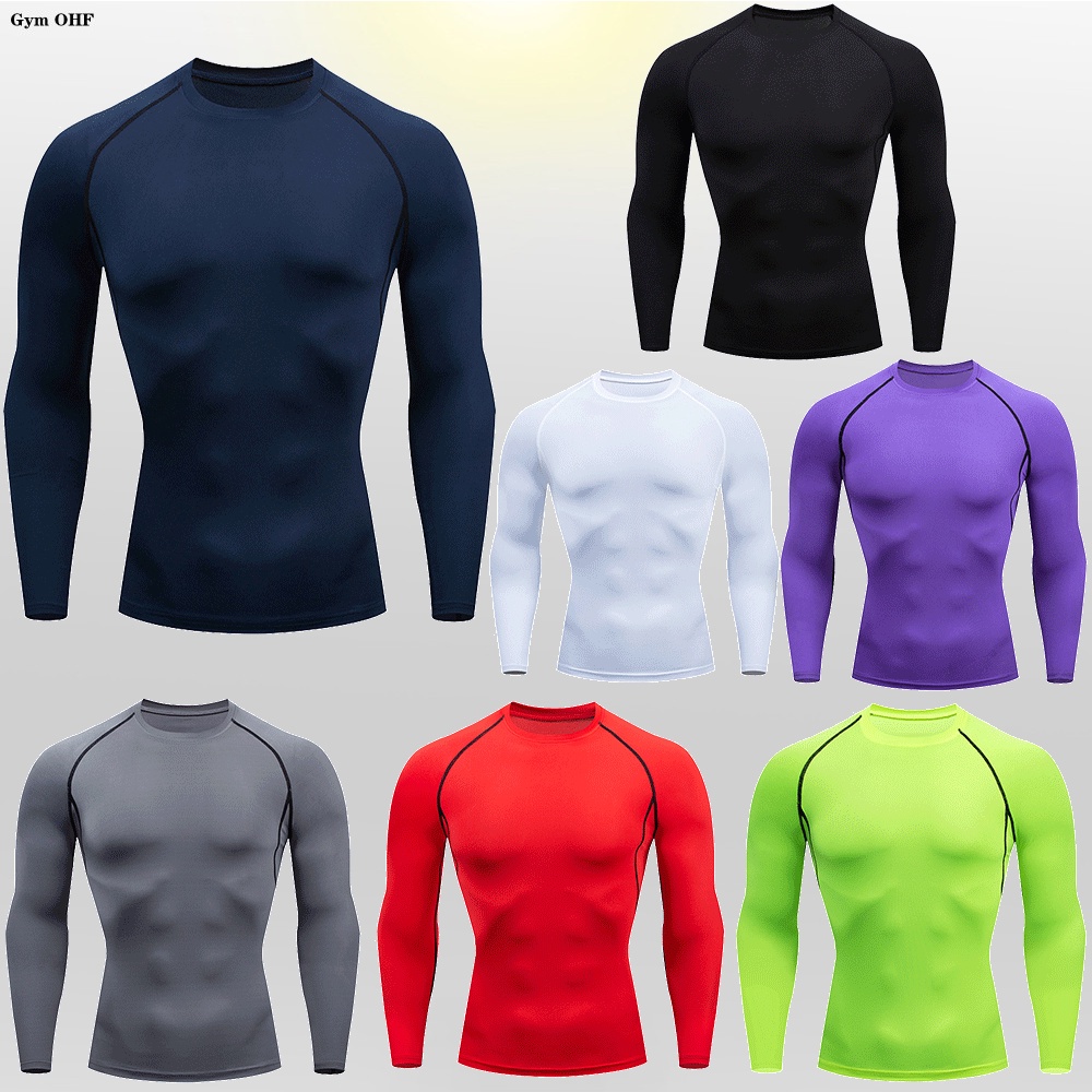 Gym T-shirt Men's Running Top Sports Compression Fitness Clothing ...