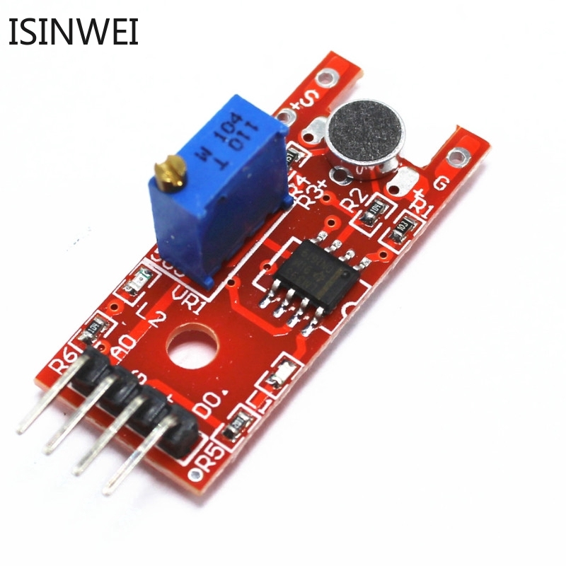 Microphone Voice Sound Sensor Module For Arduino Analog Digital Output ...