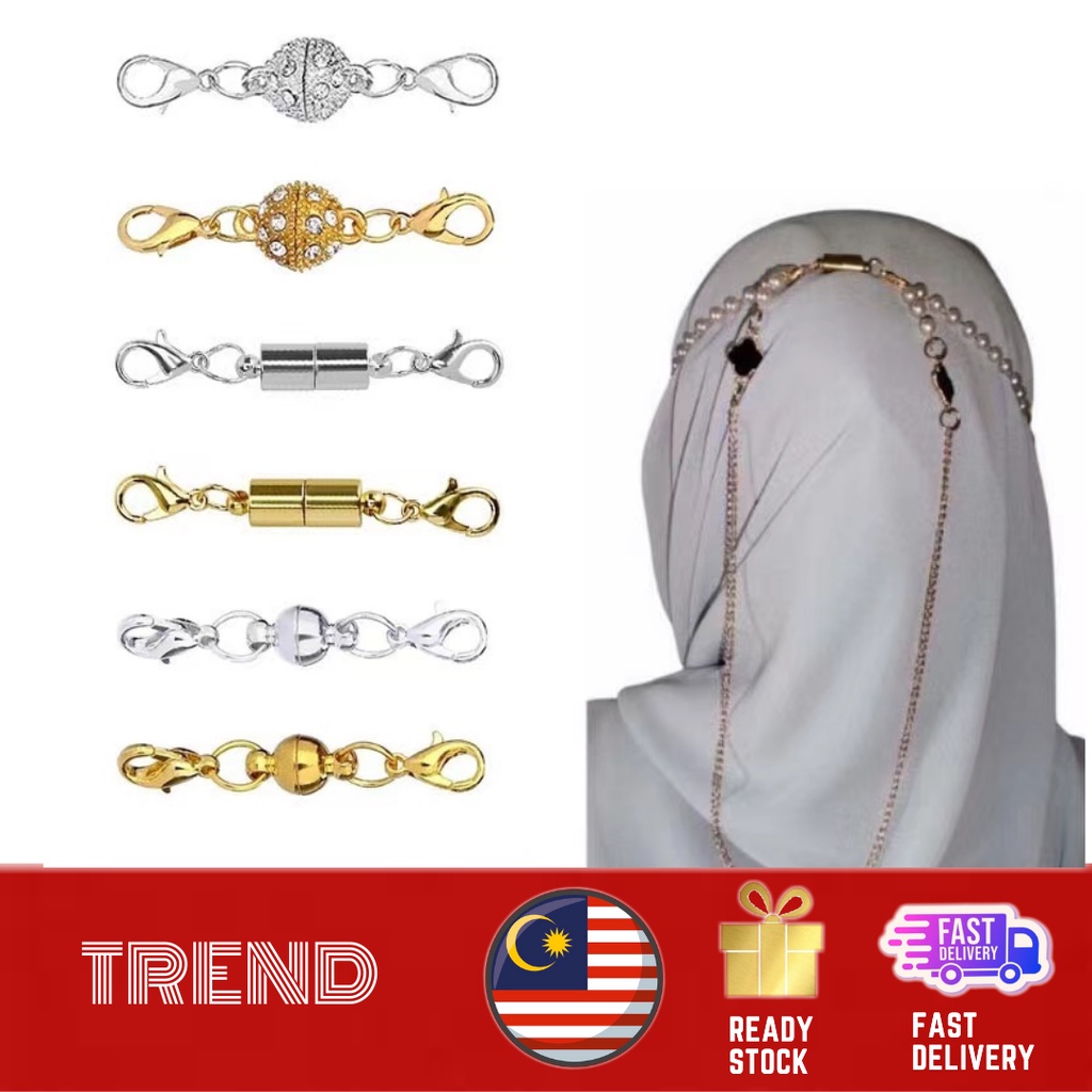 TREND Magnet Chain Mask Hijab Metal Copper Extender Mask Chain ...