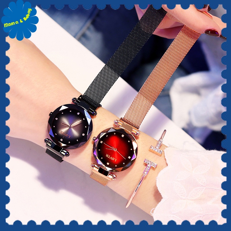 Lady Watch Fashion Starry Quartz Watch Women Luxury Sky Masonry Watch ...