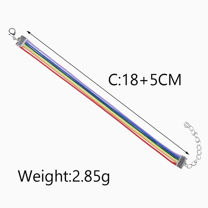 Lgbt Gay Pride Lesbian Rainbow Friendship Bracelet LGBT Wax Rope Trans ...