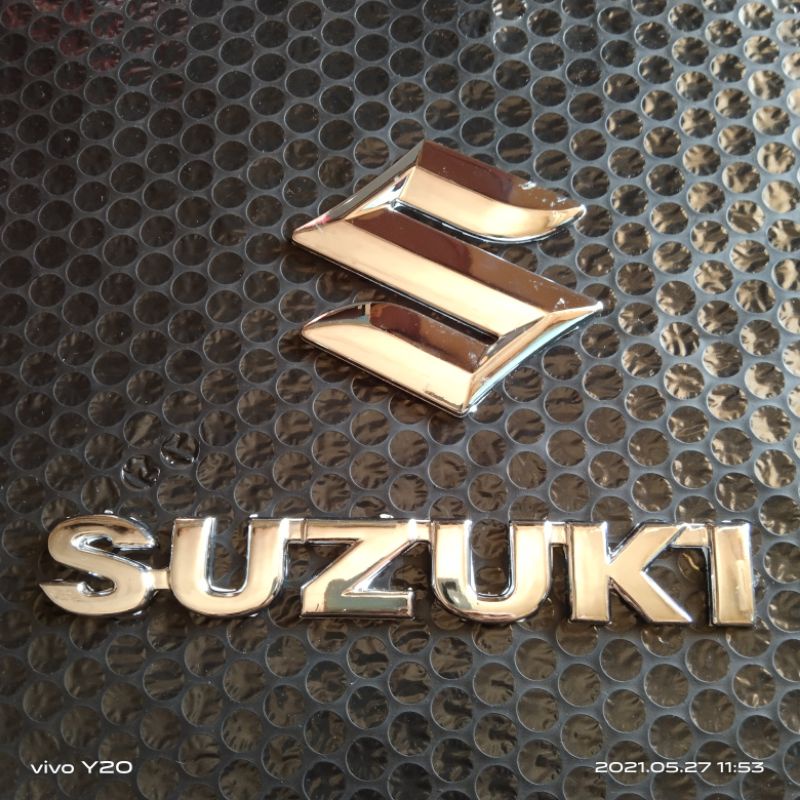 Suzuki Emblem brand logo suzuki writing (2pc) | Shopee Philippines