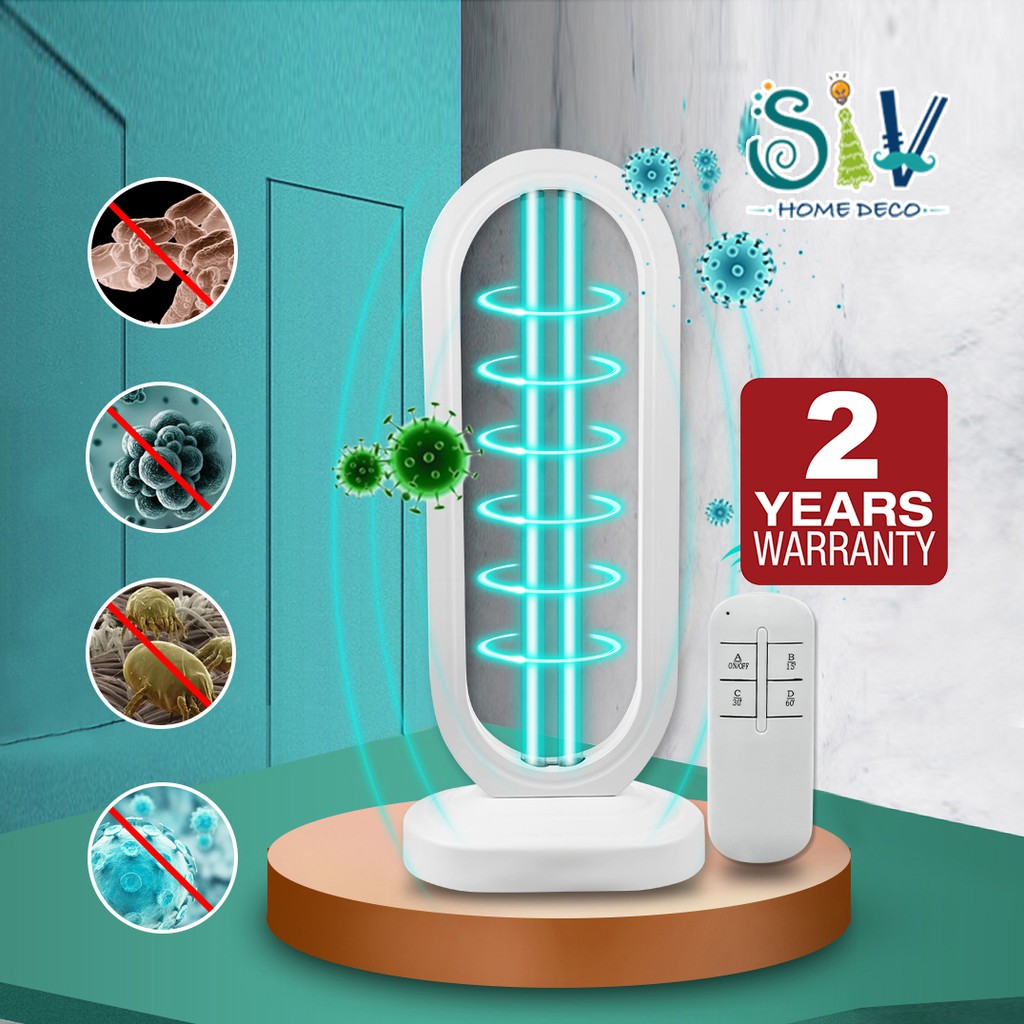 Siv Premium Uvc Lamp Sterilizer UV Light 36W Uv+Ozone With Delayer 10 Second Killing 99% Virus ...