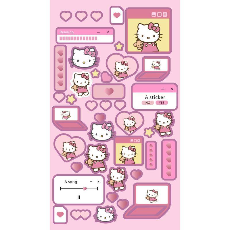 Sanrio Paper Colorful Stickers DIY Scrapbooking Decorative Craft for ...