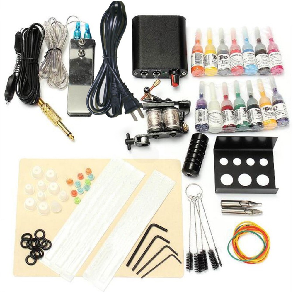Professional Tattoo Machine Kit Tattoo Supplies Complete Tattoo Set ...