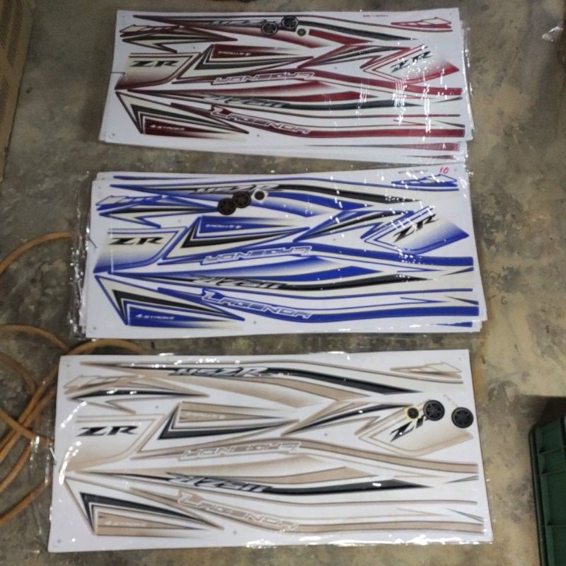 stiker sticker body stripe cover set (1) yamaha srl115 srl115zr lagenda 115 sticker (carburetor ...