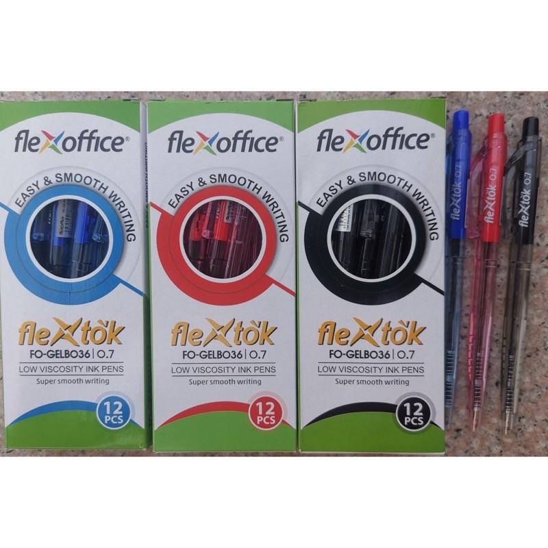 Flextok 0.7 12pcs Ballpen Flex Office (12pcs) | Shopee Philippines