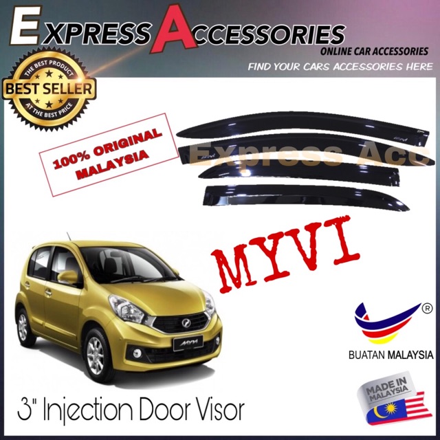 Made in 3” INJECTION MYVI ICON/LAGI BEST DOOR VISOR (MYVI WORDING ...