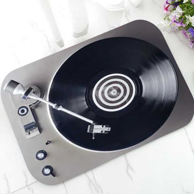 Novelty Vinyl Record Player Welcome Door Mat Retro Vintage DJ Turntable ...